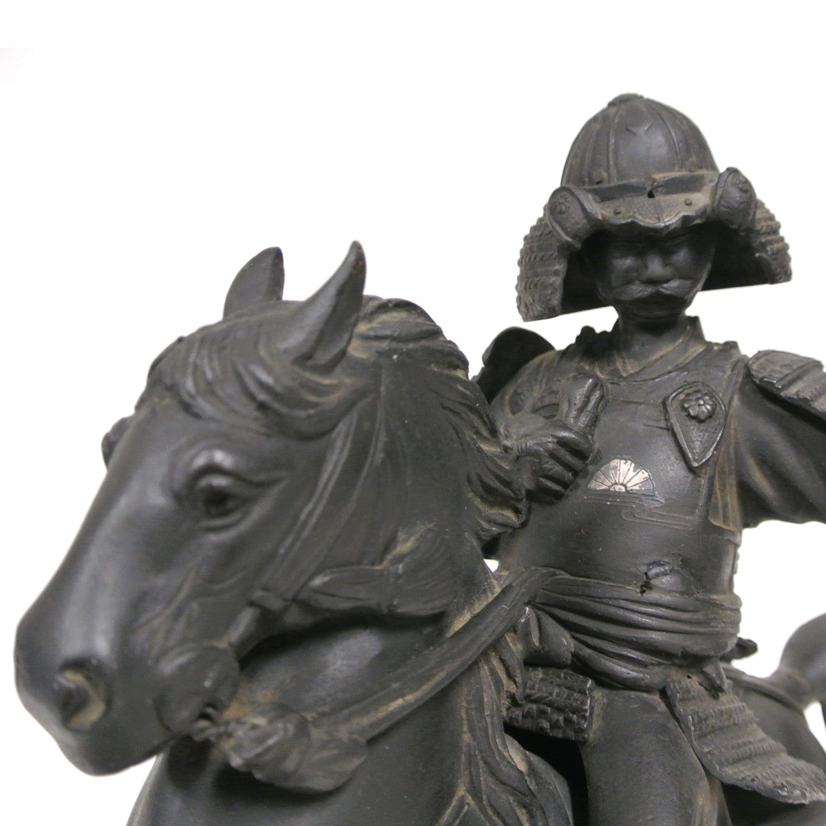 Japanese Old Copper Statue of "Masashige Kusunoki" Samurai of 1294-133 ...